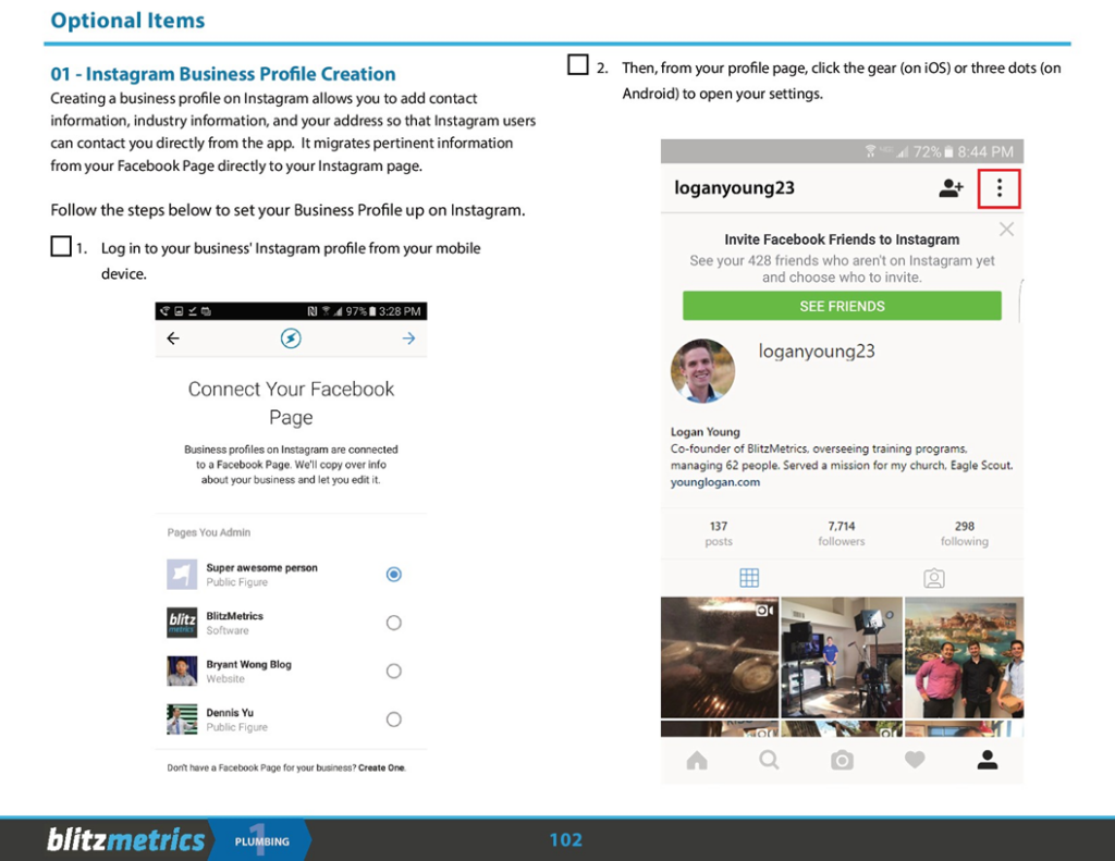Instagram Business Profile Creation | BlitzMetrics