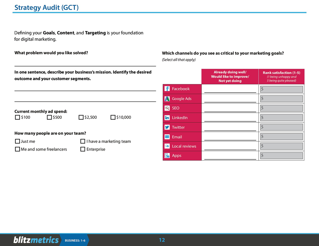 Strategy Audit (GCT) | BlitzMetrics