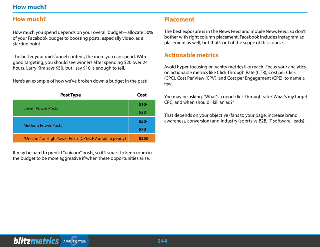 Boosting on Facebook: How much? | BlitzMetrics