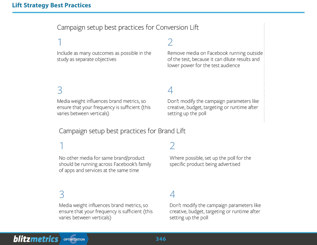 Lift Strategy Best Practice | BlitzMetrics