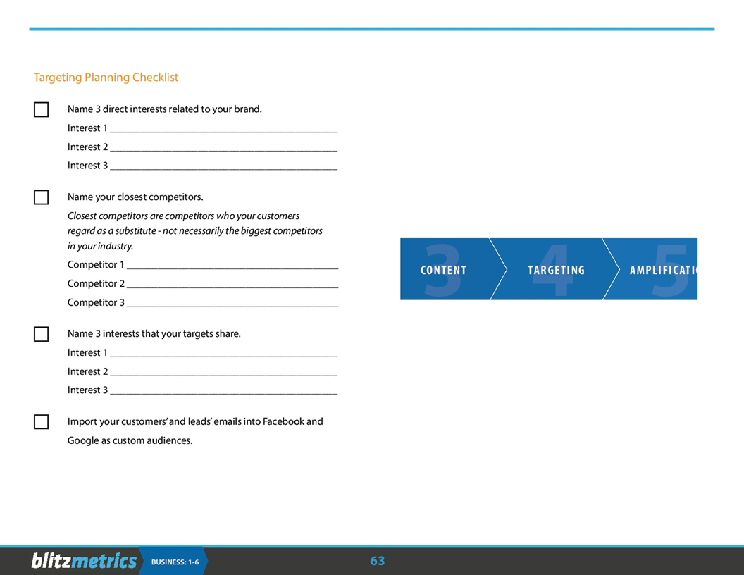 Target Planning Checklist | BlitzMetrics