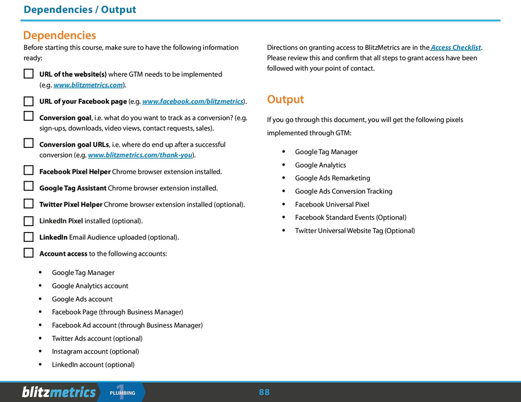 Dependencies/ Output | BlitzMetrics