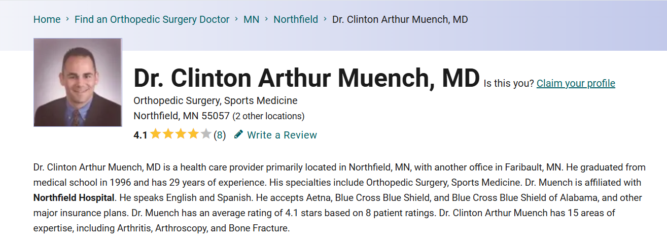 Dr. Clint Muench: Transforming Lives Through Expert Hip & Knee ...