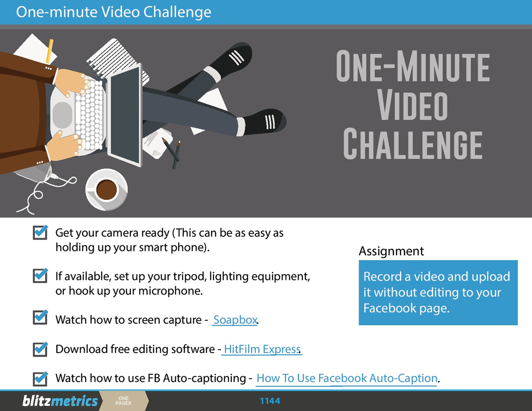 One-Minute Video Challenge | BlitzMetrics