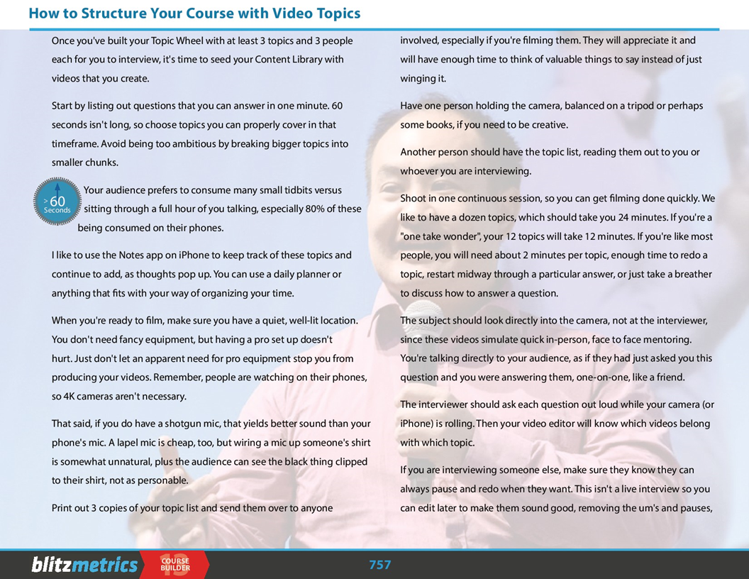 How to Structure Your Course with Video Topics | BlitzMetrics