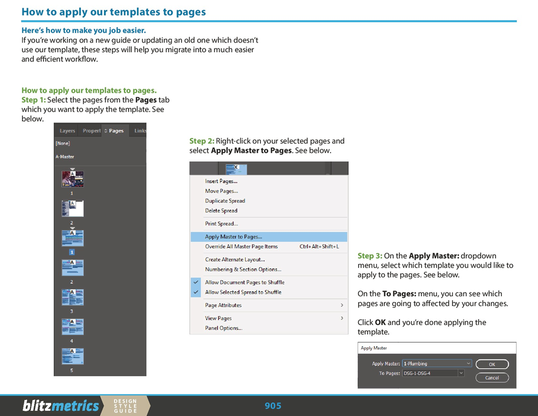 How to Apply Our Templates to Pages | BlitzMetrics