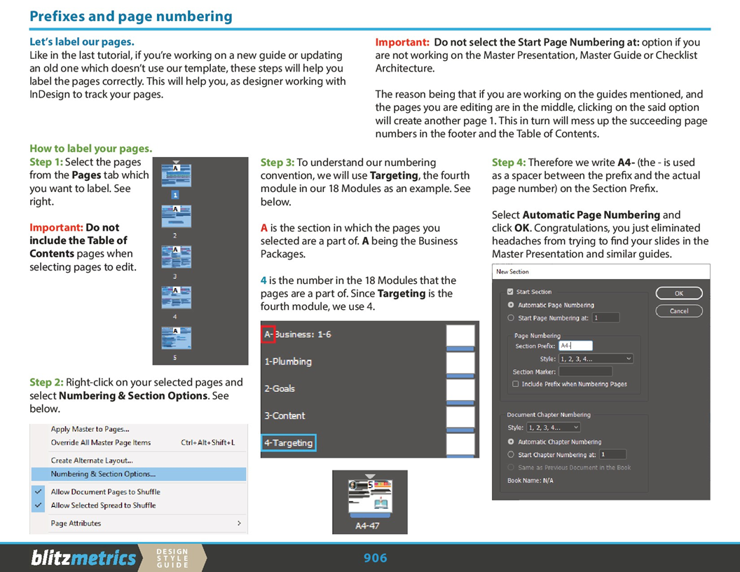 Prefixes and Page Numbering | BlitzMetrics