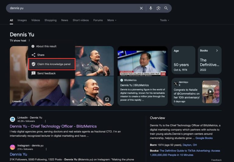 How to Get a Google Knowledge Panel (Even If You're Not Famous) | BlitzMetrics