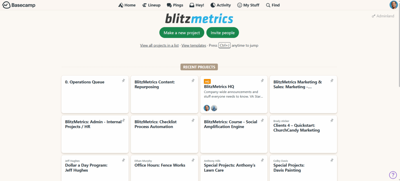 Naming Projects and Threads in Basecamp | BlitzMetrics